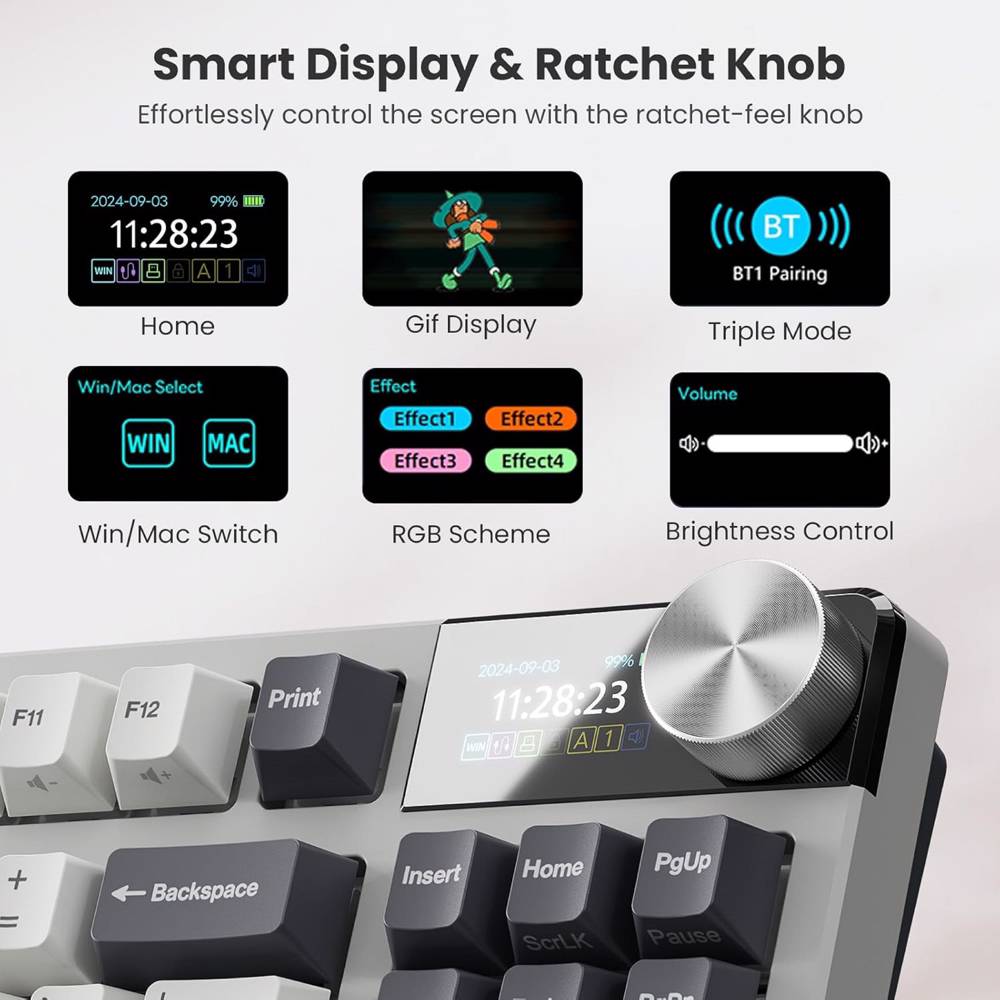 კლავიატურა Royal Kludge RK S85 RGB Mechanical Keyboard, Cloud Switch ...
