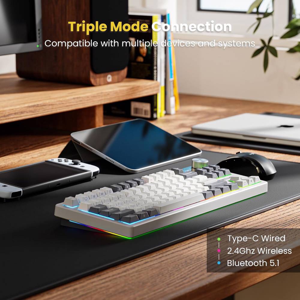 კლავიატურა Royal Kludge RK S85 RGB Mechanical Keyboard, Cloud Switch ...